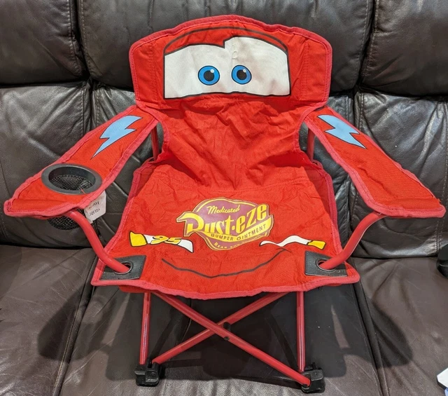 DISNEY PIXAR CARS Lightning McQueen Kids Folding Camping Chair ...