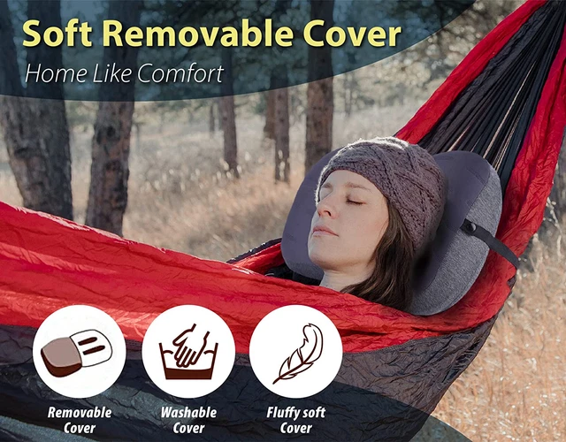 ALUFT PRO CAMPING Pillow – Large Inflatable Travel Pillow with ...