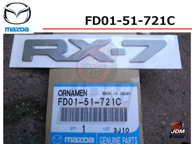 GENUINE MAZDA RX-7 RX7 FD3S FC3S FD01-51-721C REAR Logo EMBLEM ORNAMENT ...
