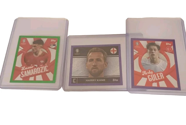 TOPPS EURO 2024 Rare Paralell Bundle. Purple Kane And Arda Guler.Green ...