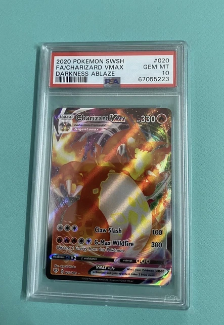 POKÉMON TCG CHARIZARD VMAX Darkness Ablaze PSA 10 020/189 Holo Ultra Rare EUR 133,19 - PicClick IT