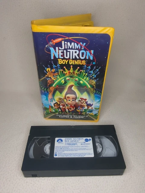 JIMMY NEUTRON: BOY Genius VHS 2001 Yellow Clamshell CaseNickelodeon $6. ...