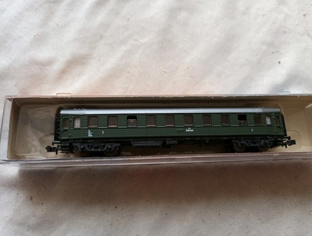 A MODEL 3RD Class Coach German In N Gauge By Roco Boxed No 02256 £12.50 ...