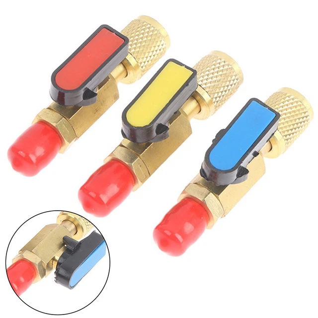 FOR R134A COMPATIBLE HVAC Ball Valve 1/4 inch with Manual Control ...