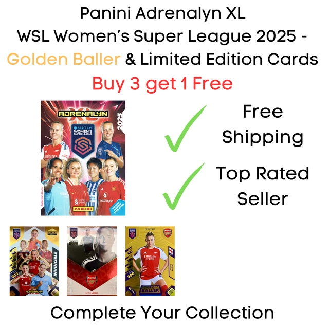 PANINI ADRENALYN XL WSL Women's Super League 2025 Golden Baller Limited ...