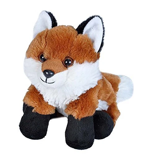 RED FOX SOFT Teddy Bear Toy Wild Republic Hug'ems Plush Cuddly 7" Kids ...