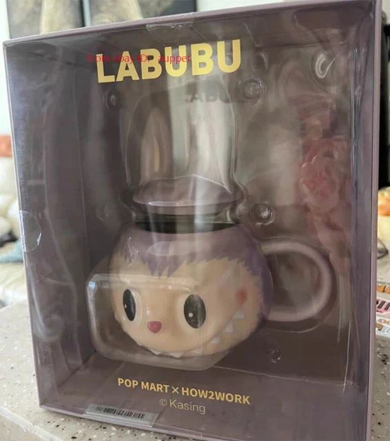 POPMART HOW2WORK THE Monsters Labubu Mug Purple Ceramics Cup Action ...