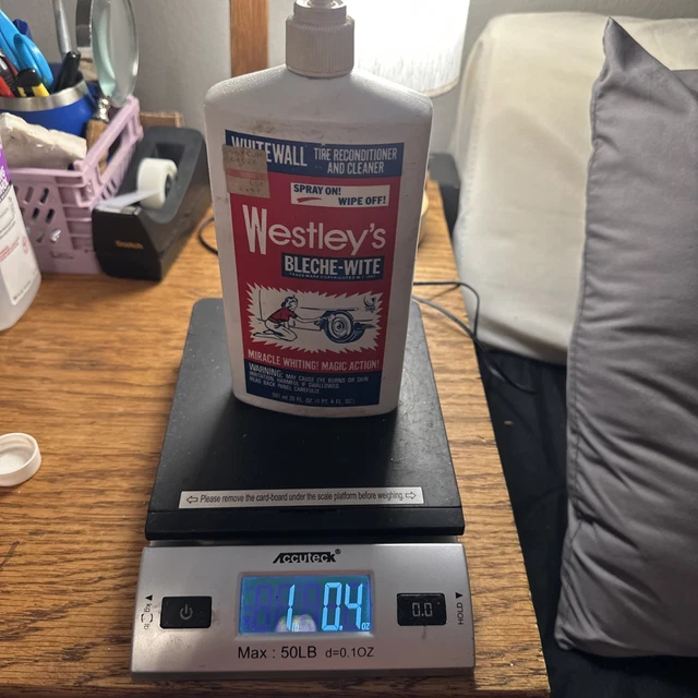 USED WESTLEYS BLECHE-WITE Tire Sidewall Cleaner Original Formula 20 Fl ...