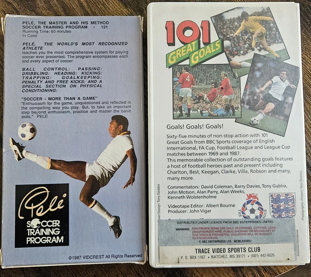 SOCCER/FOOTBALL VHS TAPS; Pele:The Master and His Method; 101 Great ...
