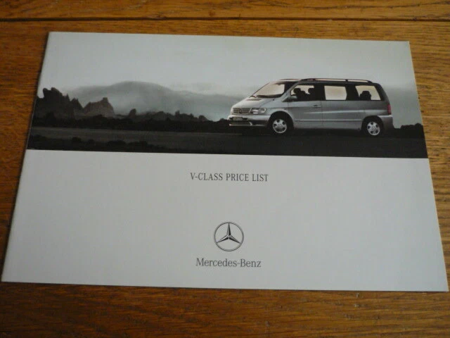 Mercedes V Class Price List FOR SALE PicClick