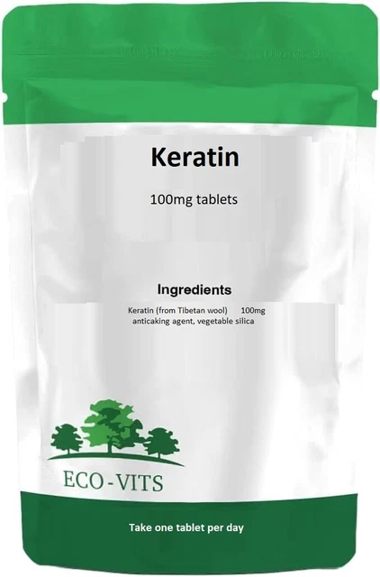 ECO-VITS KERATIN 100MG tablets £5.99 - PicClick UK