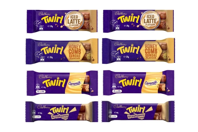 CADBURY TWIRL CHOCOLATE Bar Selection Box Gift Hamper AUSTRALIA IMPORT ...