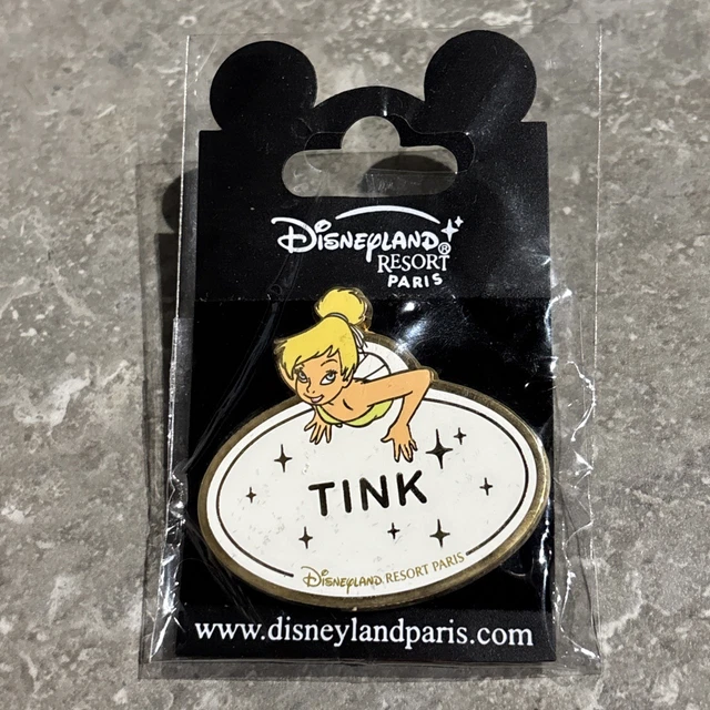 DISNEY DLRP TINKER Bell Name Tag Pin Badge Tink On Original Card £26.99 ...