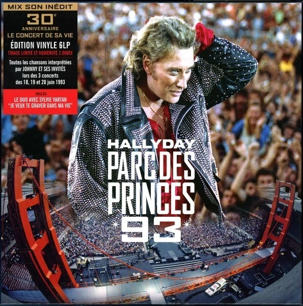 COFFRET 6 LP Johnny Hallyday Parc des Princes 93 30° anniversaire EUR ...