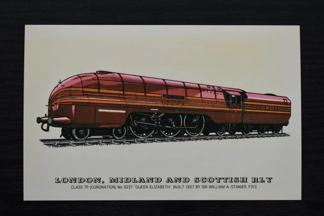 POSTCARD LONDON MIDLAND & Scottish Railway (LMS) Train Locomotive No ...