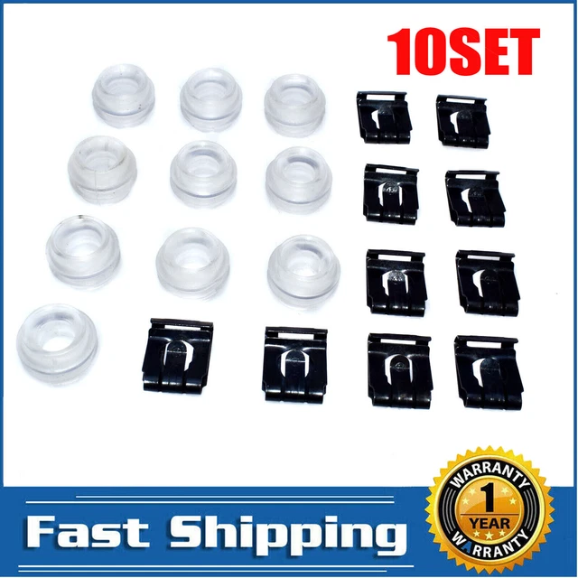 10 SET TRANSMISSION Gear Linkage Shifter Bushing w/Clip for Mercedes ...