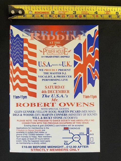 RARE VINTAGE RAVE Flyer Power House Sheffield Robert Owen’s £10.78 ...