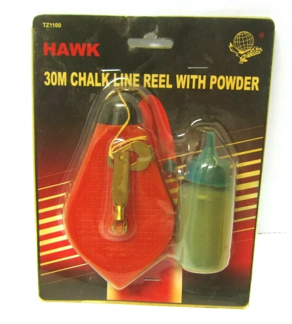 HAWK 30M CHALK Line Reel with Powder TZ1100 Marking Tool EUR 5,11 ...