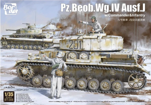 BORDER MODEL 1/35 Pz.Beob.Wg. IV Ausf. J w/Commander & Infantry BT-006 Model Kit £55.99 ...