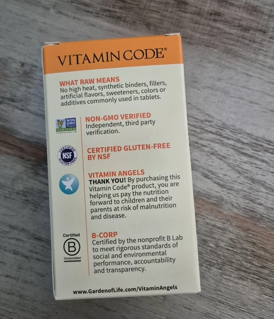 GARDEN OF LIFE Vitamin Code Raw D3 5000 IU 60 cap Bone Breast Immunity ...