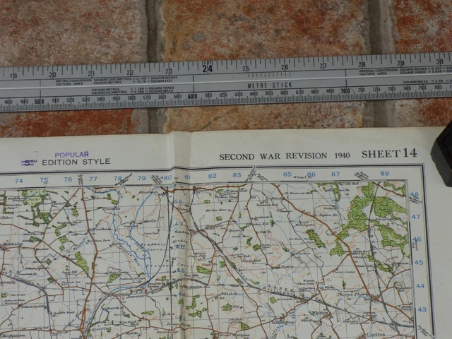 DARLINGTON. WW2 ERA , WAR REVISION 1940 MAP. O.S. Paper Map. £2.22 ...