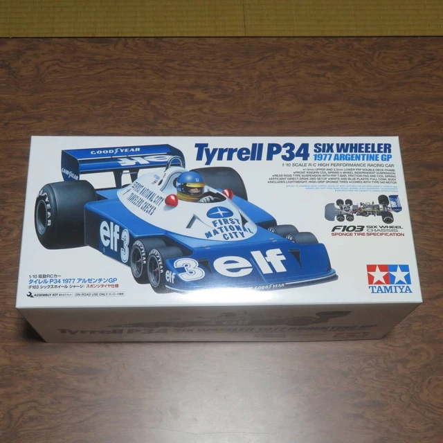 TAMIYA TYRRELL P34 1977 Argentina GP RC Car with Sponge Tires High ...