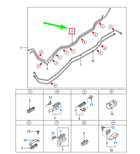 FORD RANGER MK2 Fuel Line Tube 6M34-9J338-BA 1455026 NEW GENUINE £72.25 ...