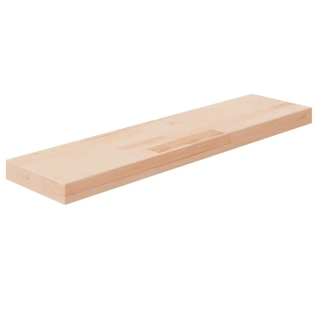 SHELF BOARD 80X20X4 cm Untreated Solid Wood Oak £62.61 - PicClick UK