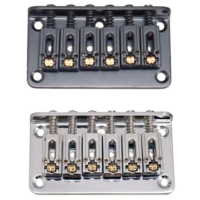 6 STRING ELECTRIC Guitar Adjustable Saddle Hardtail Bridge Set 78mm Top ...