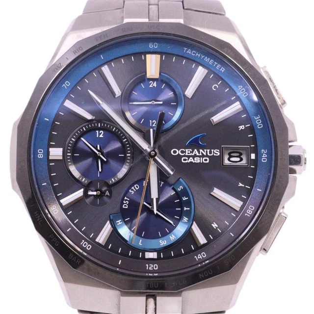 CASIO OCEANUS MANTA OCW-S5000E-1AJF Solar Radio Black Dial Titanium Herrenuhr EUR 723,74 ...