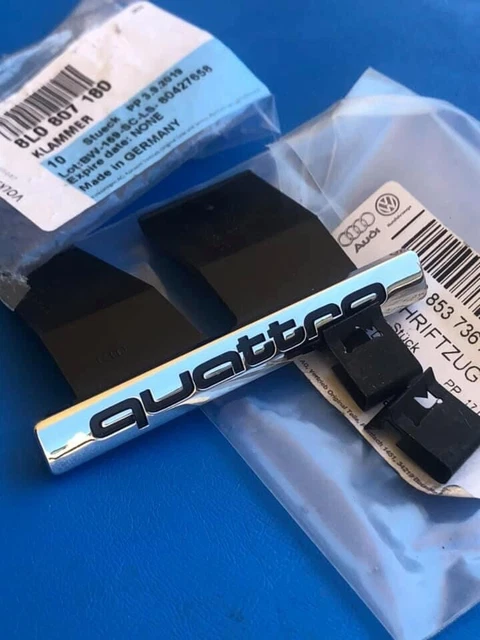 LOGO CALANDRE AUDI TT 8N QUATTRO BADGE ORIGINAL 8N0853736A Neuf EUR 69 ...