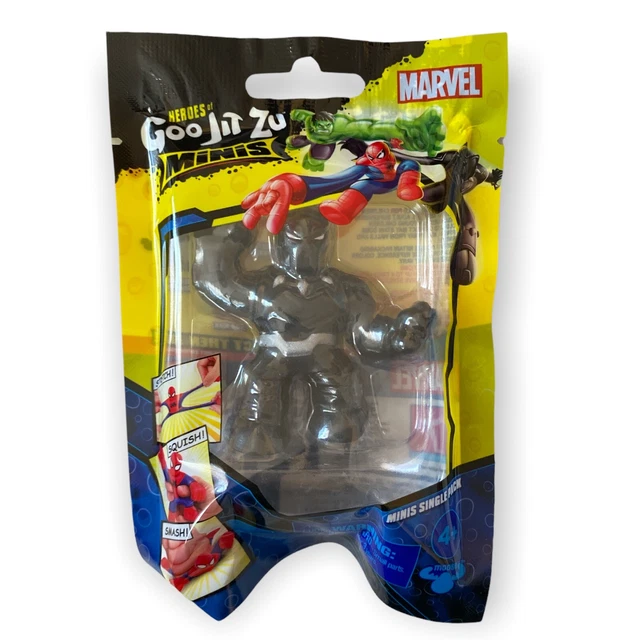 HEROES OF GOO Jit Zu Minis Marvel Mini BLACK PANTHER Stretch Squish 2.5 ...