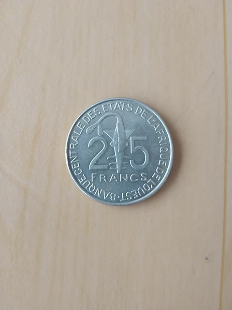 25 FRANCS CFA BCEAO 2025 État d'usage Afrique de L'ouest EUR 2,00 ...