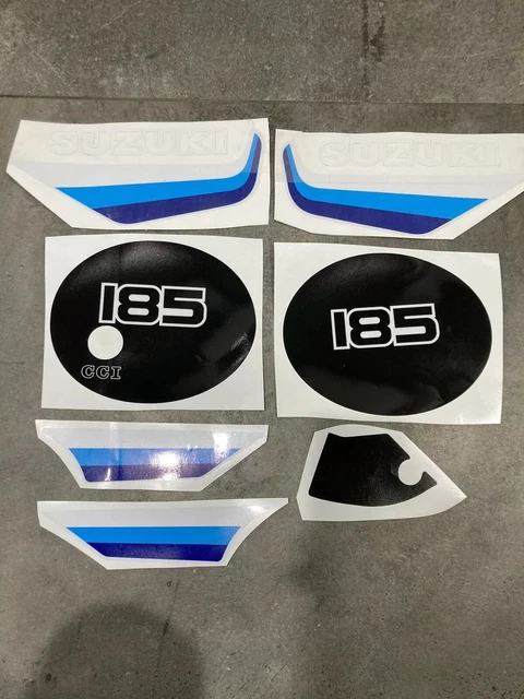 SUZUKI TS185 FULL Decal Set/ Sticker Kit (BLACK MODEL) £88.79 - PicClick UK