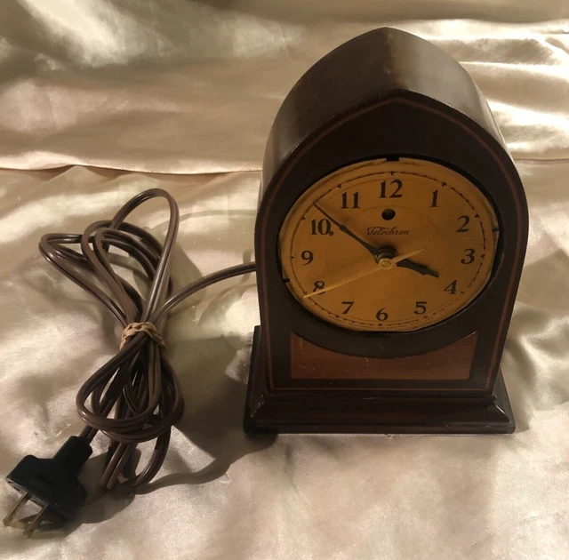 ANTIQUE WARREN TELECHRON Electric Clock Model 327 Mantle Shelf Not ...
