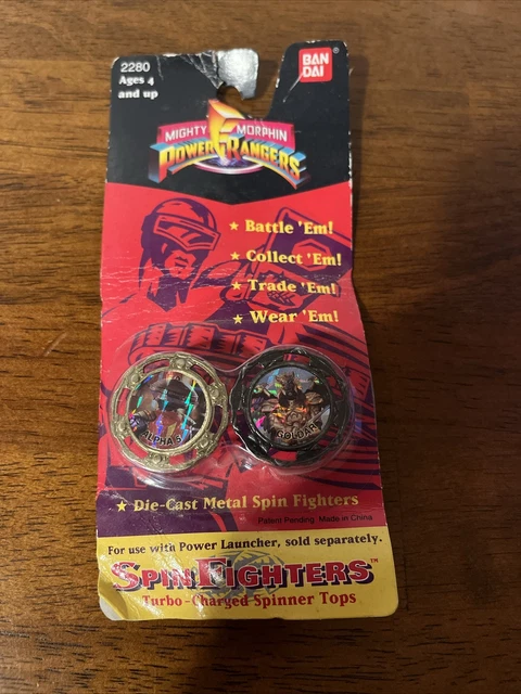 VINTAGE 1993 BANDAI Mighty Morphin Power Rangers Spin Fighters Alpha 5 ...