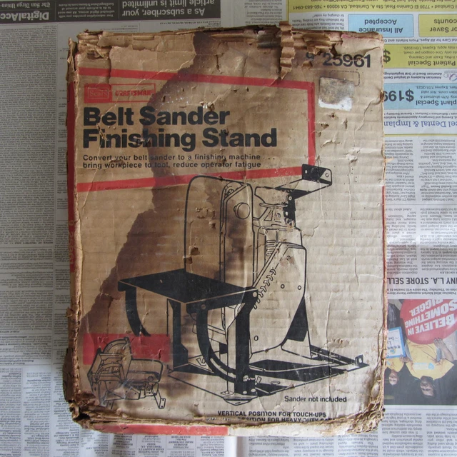 NEW IN BOX Sears Craftsman Belt Sander Finishing Stand No 925961 $54.95 ...