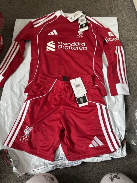 ADIDAS LIVERPOOL FC 2025/2026 Home kit age 7-8 years Genuine £50.00 ...