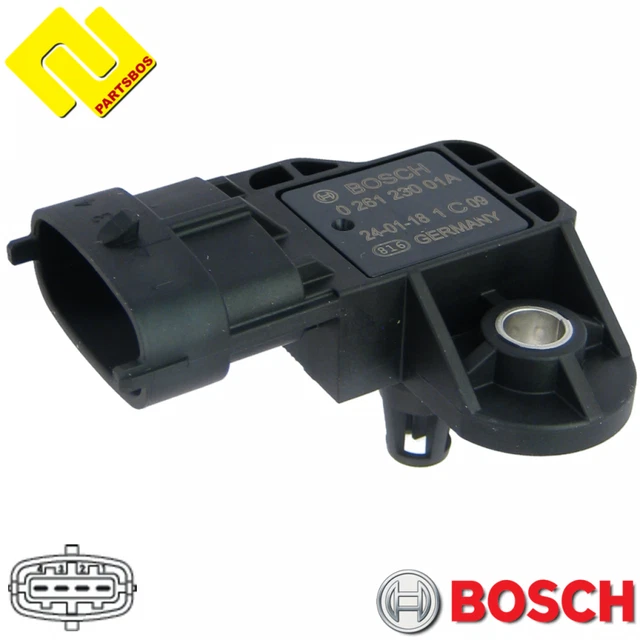 BOSCH 026123001A ,0281006049 INTAKE MANIFOLD PRESSURE SENSOR MAP 4bar ...