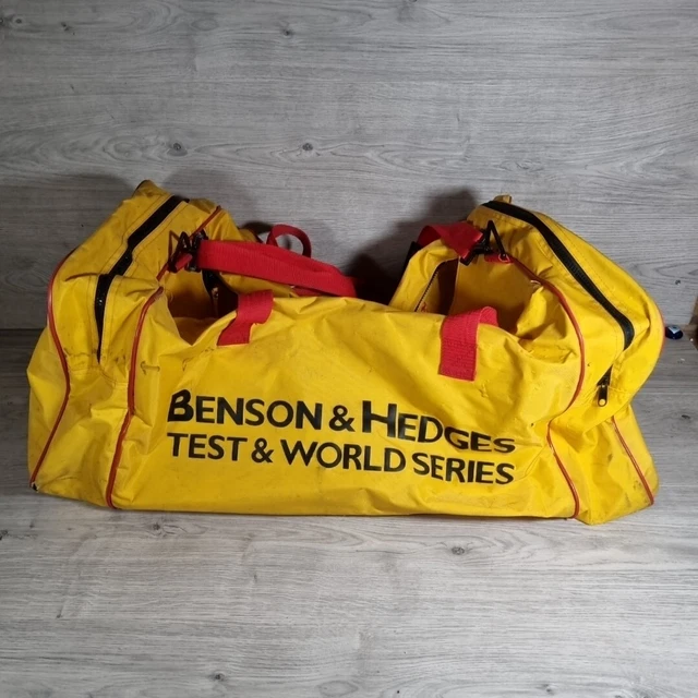 VINTAGE BENSON HEDGES Test World Series Cricket Bag NEEDS REPAIRS ...