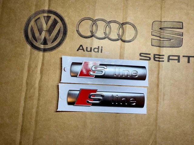 ORIGINAL AUDI S-LINE Schriftzug Logo Zeichen Emblem 8N0 853 601 A 2X ...