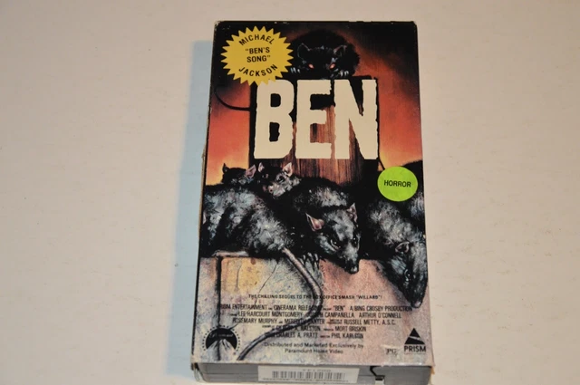 ~ BEN ~ VHS PRISM HORROR KILLER RATS MICHAEL JACKSON SONG Cult ...