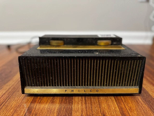 PHILCO PREDICTA MONOLITH Black H838-124 AM Vacuum Tube Radio - 1958 ...