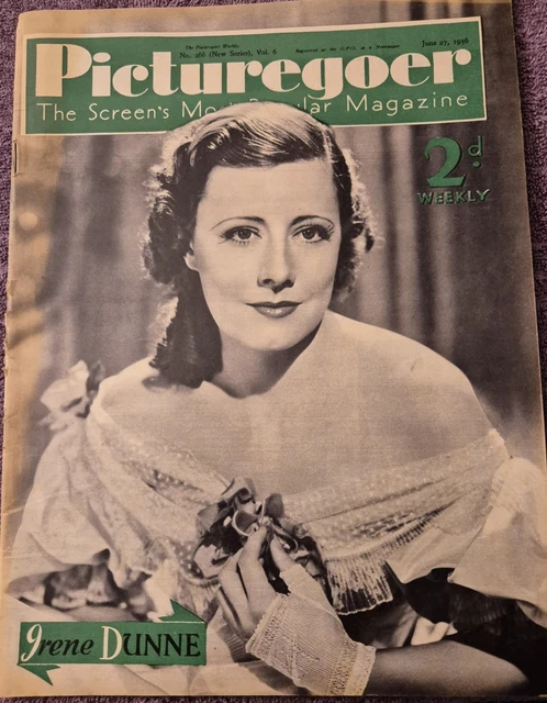 VERY RARE PICTUREGOER Magazine June 27th 1936 Irene Dunne With Booklet ...
