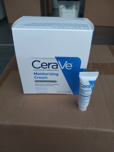 CERAVE MOISTURIZING Cream 15 Sample tubes 0.17 oz w/Ceramides ...
