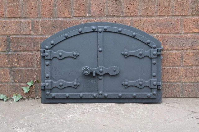 52.5 X 35.4 cm cast iron fire door clay bread oven doors pizza £174.95 ...