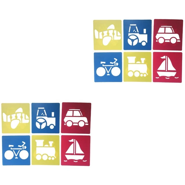 2 PACK TEMPLATE Plastic Children's Drawing Kids Tracing Stencils £11.89 ...