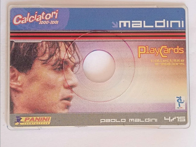 FIGURINA CALCIATORI PANINI 2000/01 Numero Play Cards Maldini EUR 14,00 - PicClick DE