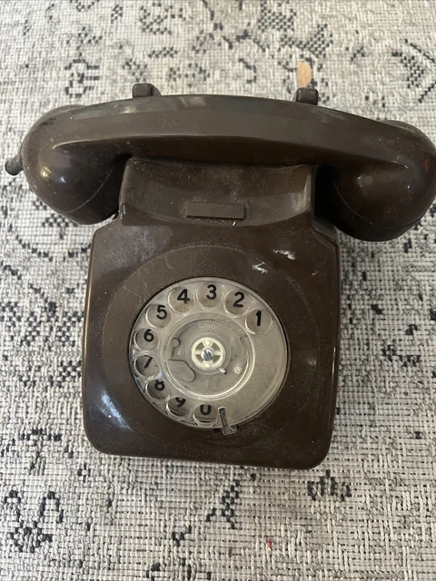 VINTAGE ROTARY DIAL Telephone Brown GPO BT 8746G Untested £19.99 ...