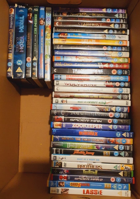 LARGE KIDS CHILDREN'S DVD BUNDLE ~ Disney Marvel Spiderman Wimpy Kid ...